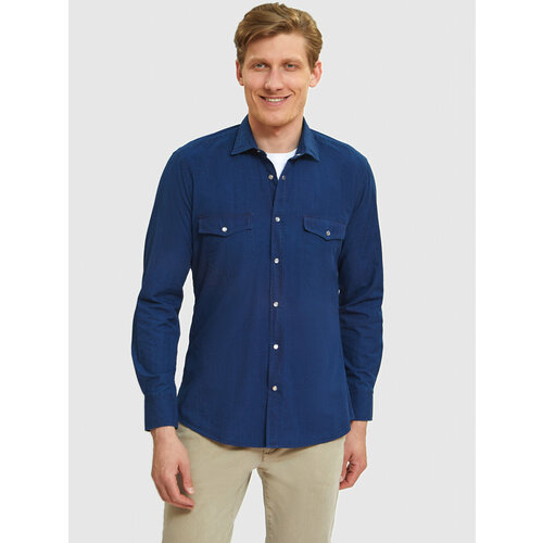 Рубашка KANZLER, размер 43, синий