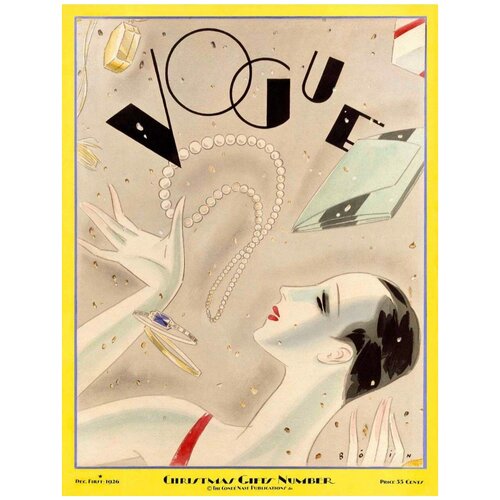 Постер / Плакат / Картина Vogue - Рождественский выпуск 90х120 см в подарочном тубусе