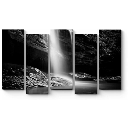 Модульная картина Черно-белый водопад170x98