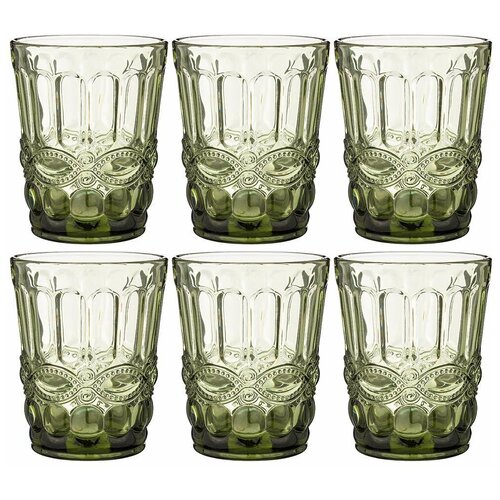 Набор стаканов Lefard Серпентина 270 мл из 6 штук Серия Muza Color, высота 10 см (781-109)