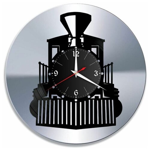Часы из винила Redlaser "Поезд, поезд, рельсы, железная дорога" VW-12144-2
