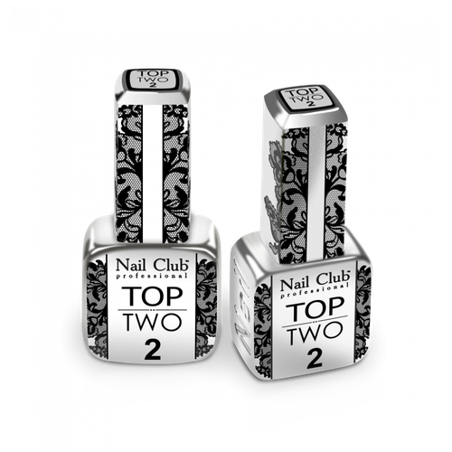 Топовое покрытие для ногтей / топ для гель-лака / финиш для ногтей TOP TWO 2, 18 мл/1 шт.