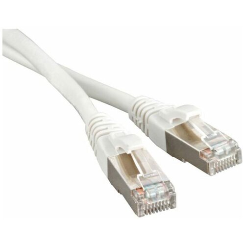 Патч-корд F/UTP Hyperline, кабель экранированный, сетевой Ethernet Lan для интернета, категория 5e витой, 100% Fluke, LSZH, 10 м, белый