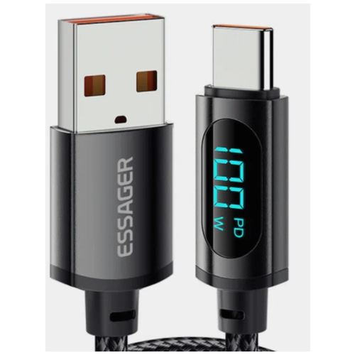 Кабель зарядный Essager PD 100 Вт с USB Type-C на USB C 7A/ 2м