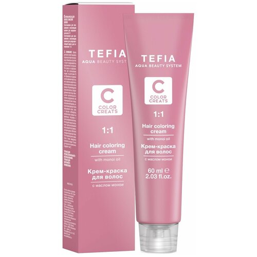 Tefia Color Creats крем-краска для волос Hair Coloring Cream with Monoi Oil, Т 9.7 Тонер перламутр, 60 мл