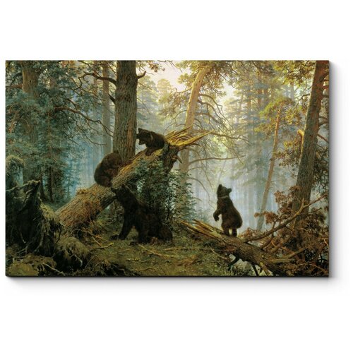 Модульная картина Утро в сосновом лесу, Иван Шишкин 110x73