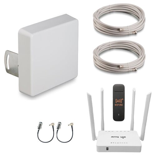 Комплект 4G LTE Модем 3372H-153 PRO + WiFI Роутер OS Zyxel + MiMO Антенна KAA-15 Безлимитный Интернет для Дома и Дачи