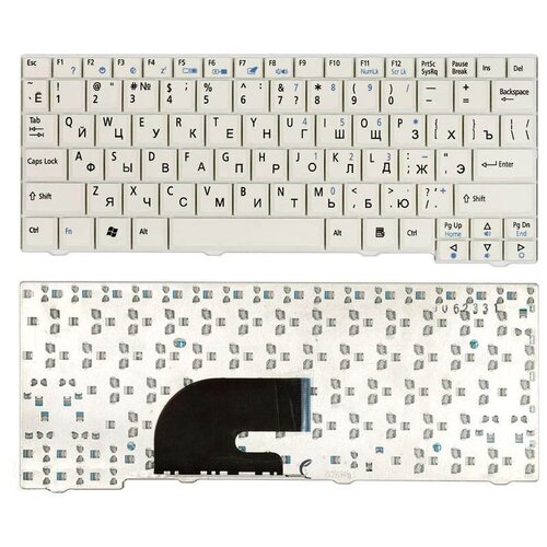 Клавиатура для ноутбука NSK-AJE1D белая