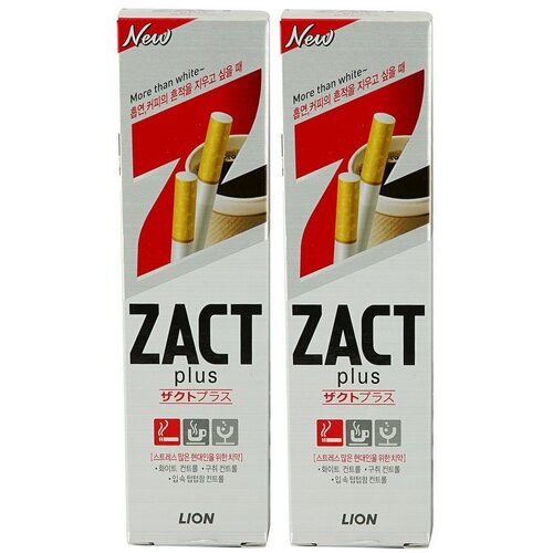 Зубная паста LION Zact Plus, 150 мл, 150 г, 2 шт.