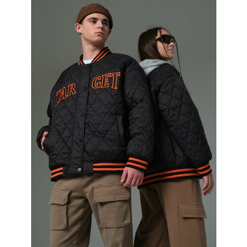 Куртка Nota Bene, размер 158-164, черный, оранжевый