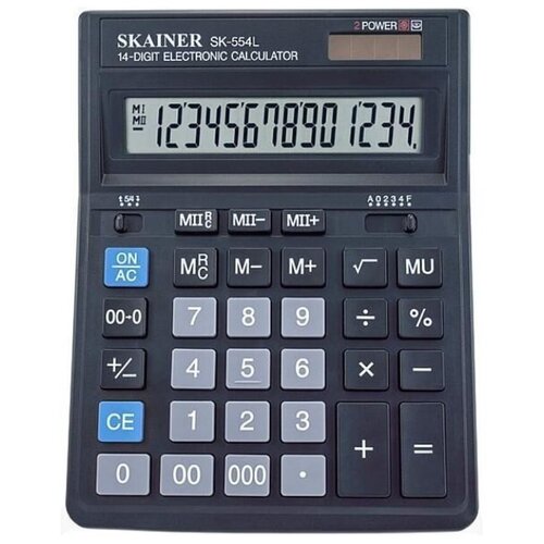 Калькулятор настольный бухгалтерский Skainer SK-554L