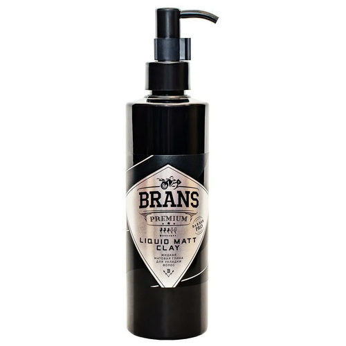 Brans Premium Liquid Matte Clay - Жидкая матовая глина для укладки волос 100 мл