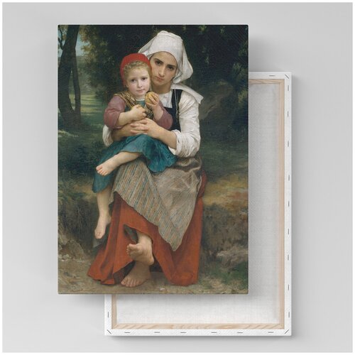Картина на холсте с подрамником / Bouguereau William / Бугеро Вильям - Брат с сестрой