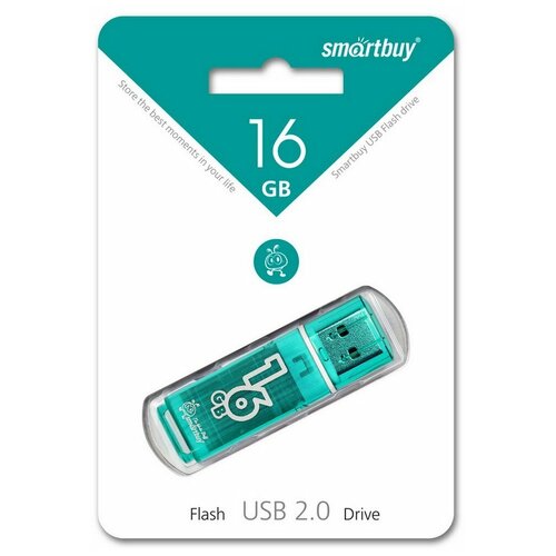 Флеш-накопитель Smartbuy Glossy series 16GB Green, зеленый