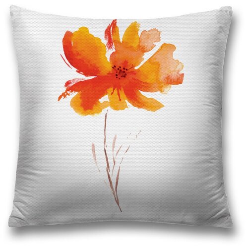 Наволочка декоративная на молнии, чехол на подушку JoyArty "Манящий цветок" 45х45 см