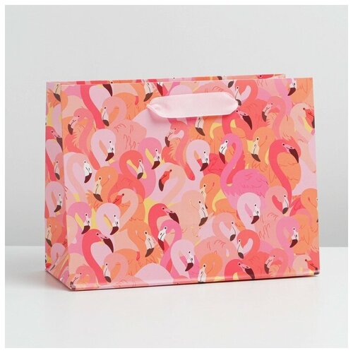 Пакет ламинированный горизонтальный "Фламинго", MS 18 х 23 х 10 см