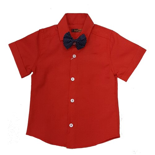 Рубашка, размер 98;104, красный