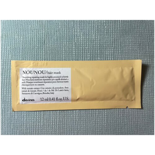 DAVINES - NOUNOU/hair mask - Интенсивная восстанавливающая маска для глубокого питания волос, 12 мл