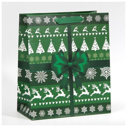 Пакет ламинированный «Новогодний подарок», 27 × 23 × 11 см