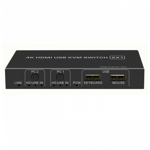DK102 2-портовый USB-HDMI KVM-переключатель, поддержка 4К/60HZ, HDMI 2.0, HDCP 2.2