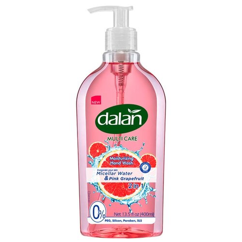 Dalan Женский Multi Care Moisturizing Hand Wash Мыло жидкое увлажняющее Мицеллярная вода и розовый грейпфрут 400мл