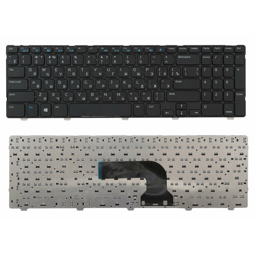 Клавиатура для Dell NSK-LA0SC 0R русская, черная с черной рамкой