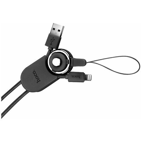 Кабель USB Lightning 8Pin HOCO U21 Mobile phone strap черный