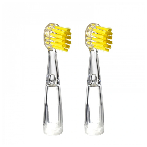Сменные насадки для детской электрической зубной щетки Revyline RL 025, желтые, 2 шт.