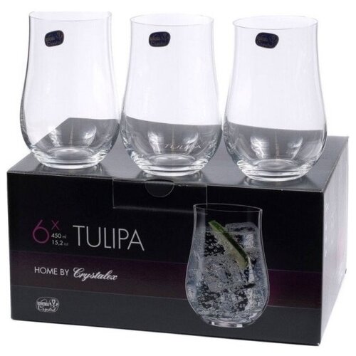 Набор стаканов Crystalex TULIPA CR450201T 6шт, 450мл