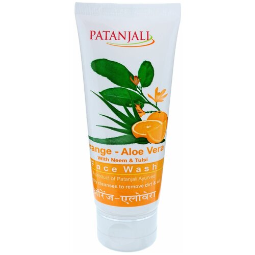 Patanjali гель для умывания Orange - Aloe Vera With Neem & Tulsi Face Wash, 60 г