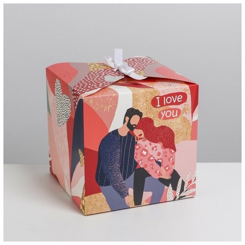 Коробка складная «LOVE», 18 × 18 × 18 см