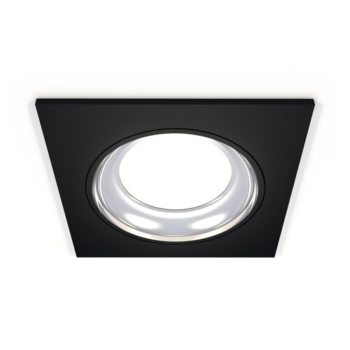 Встраиваемый светильник XC7632061 SBK/PSL черный песок/серебро полированное MR16 GU5.3 (C7632, N7023)