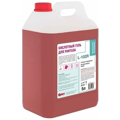Гель для чистки унитазов и сантехники АиС BIOSOAP Proffecional / L102-R канистра 5 литров