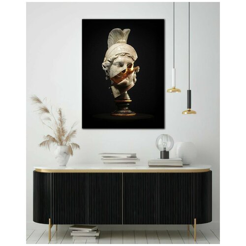 Картина на холсте для интерьера в гостиную/зал/спальню "Афина", холст на подрамнике, 50х70 см