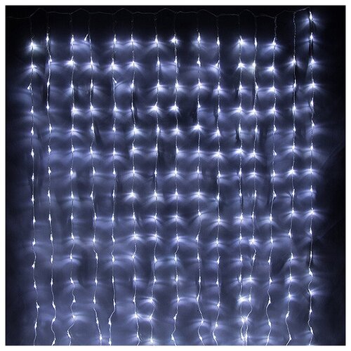Snowhouse Светодиодный занавес Водопад 1.5*2.2 м, 300 холодных белых LED ламп, прозрачный ПВХ, IP20 LDCL300С-W