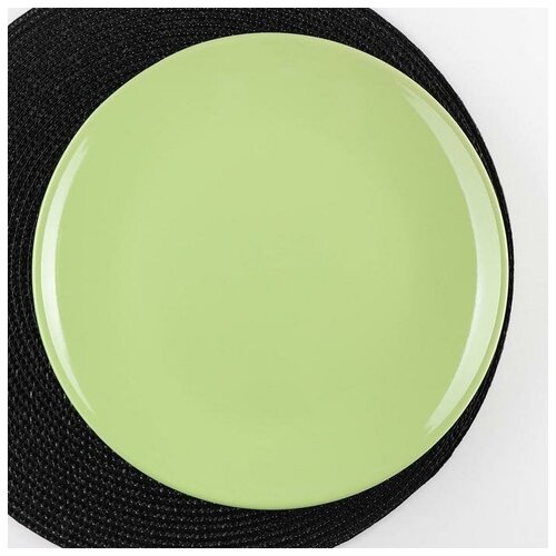 Тарелка керамическая обеденная Доляна «Пастель», d=27 см, цвет зелёный (1шт.)