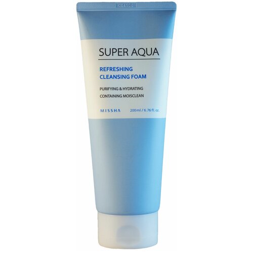 Missha пенка для лица очищающая Super Aqua Refreshing Cleansing Foam, 200 мл