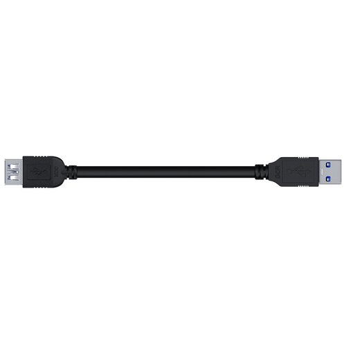 Удлинитель GCR USB 3.0, AM/AF 0.5метра , черный (7752700)
