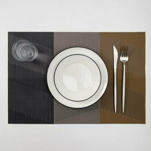 Салфетка сервировочная на стол "Пудра", 45,5х30 см, цвет коричнево-серый