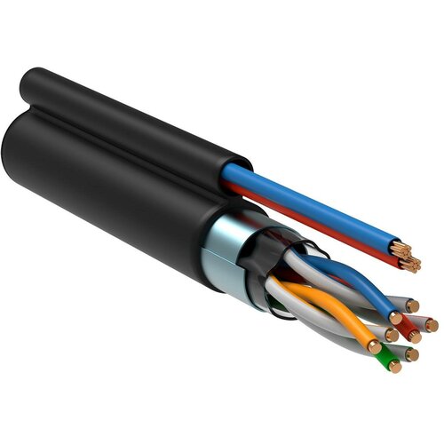 Кабель информационный ITK LC3-C5E04-379 кат.5е F/UTP общий экран 2X2X24AWG LDPE внешний 305м черный