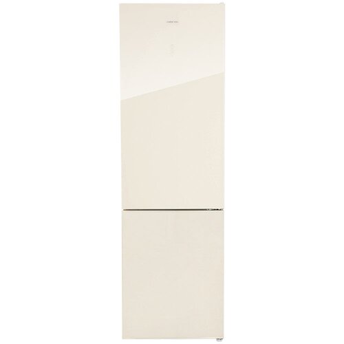 Холодильник HIBERG RFC-400DX NFGY, бежевое закаленное стекло