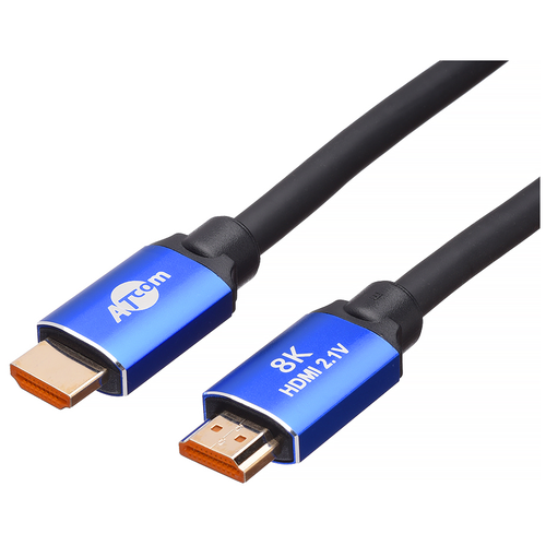 Аудио-видео, оптические шнуры Atcom Кабель HDMI-HDMI v2.1 2,0м Atcom (HIGH speed, Metal gold, пакет) 8K