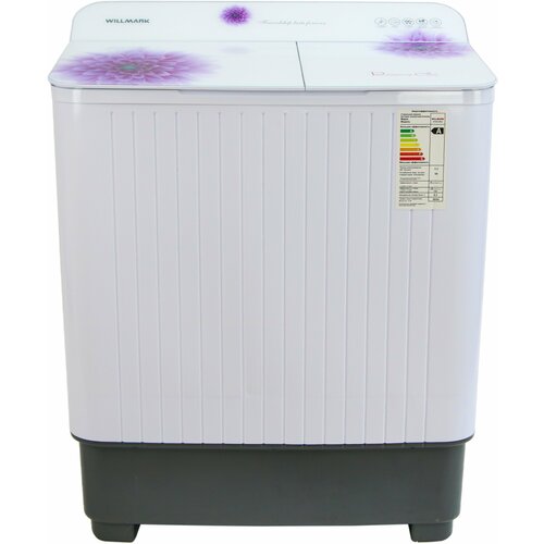 Активаторная стиральная машина Willmark WMS-85G Белые цветы, белый
