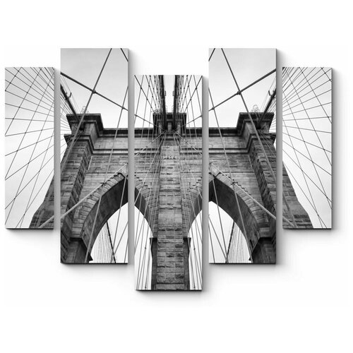 Модульная картина Строгость цвета, Бруклинский мост 101x82