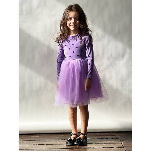 Платье Бушон, размер 116-122, фиолетовый