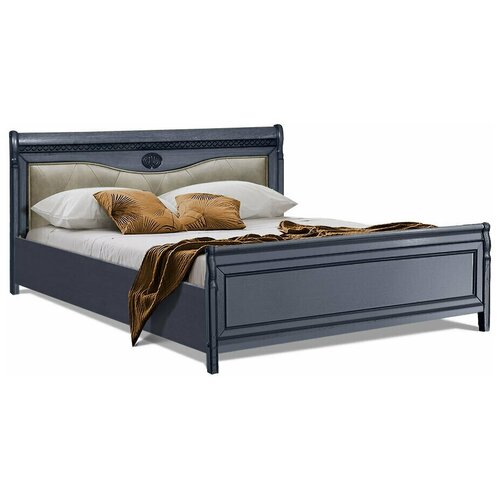 Двуспальная кровать Лика с высоким изножьем | изабелла/патина | 120x200 см