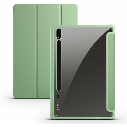 Чехол для Samsung Tab S8 Ultra 14.6" с держателем для стилуса (PC) зеленый матча