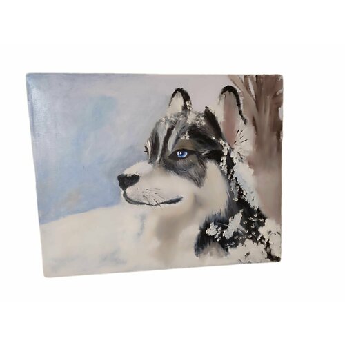 Картина маслом Собака ручная работа 40х50