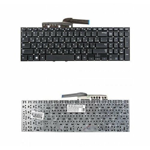 Keyboard / Клавиатура для Samsung NP270E5E, NP300E5V, NP350V5C, NP355V5C, NP355V5X, NP550P5C (BA75-03270C) Black, no frame, гор. Enter ZeepDeep