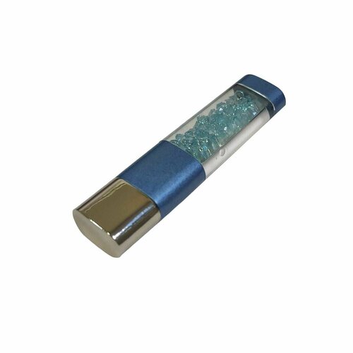 Подарочный USB-флеш-накопитель с кристаллами синий 8GB